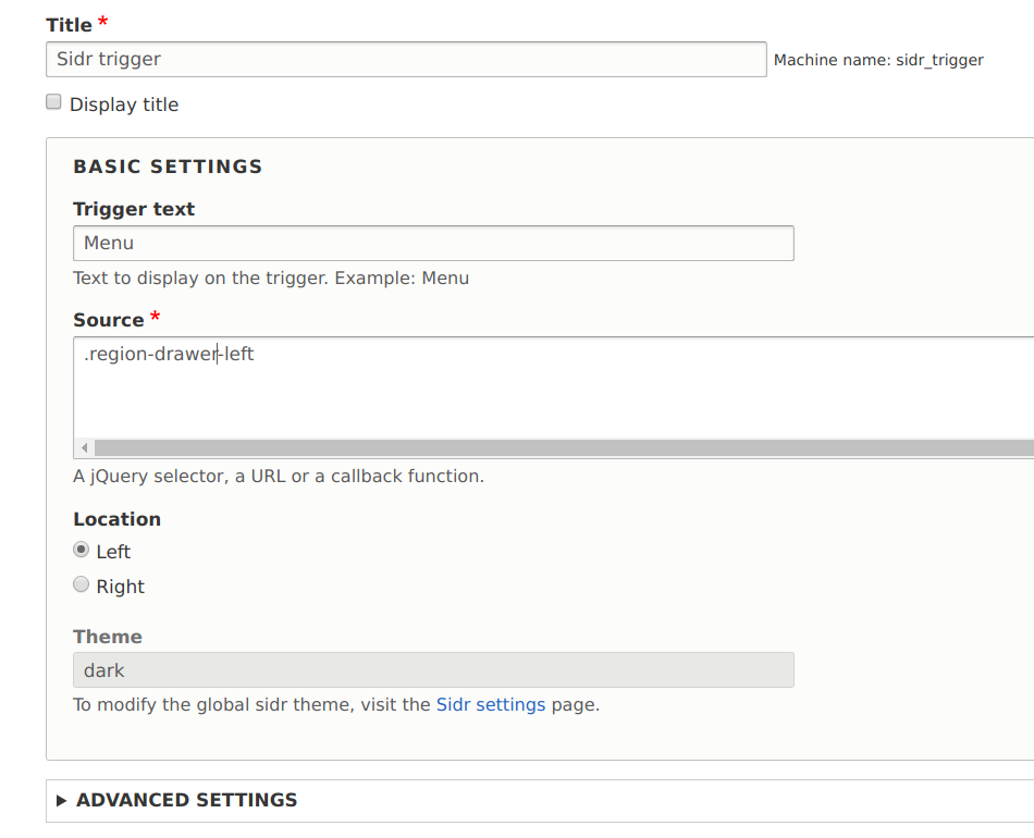 Sidr Module for Drupal: Responsive Menus and Regions